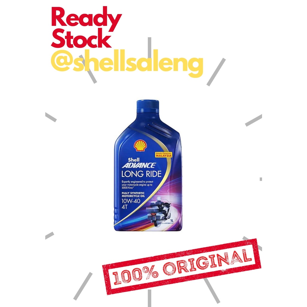 Shell Advance Long Ride 10W-40 1L Minyak Hitam Motor | Shopee Malaysia