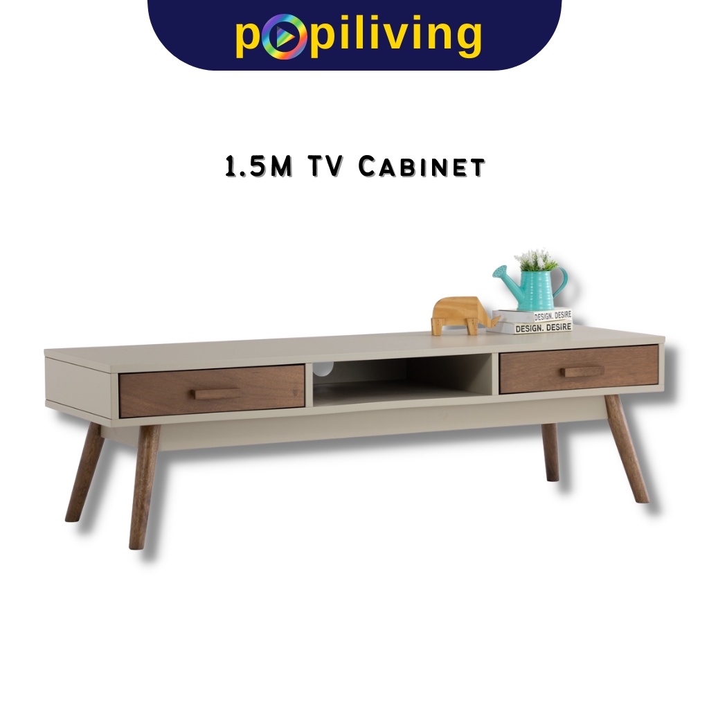 BALI 5FT TV Cabinet 5FT TV Rack TV Cabinet Modern TV Console Cabinet ...