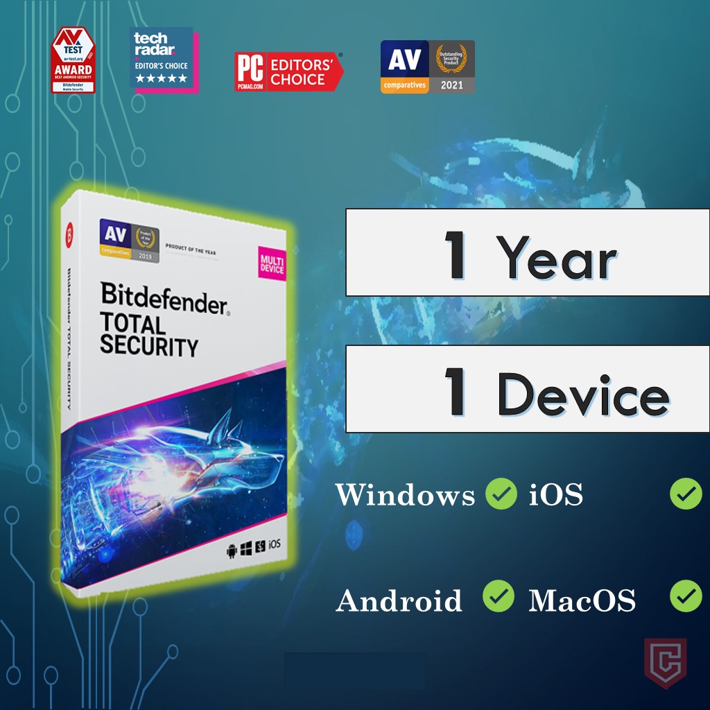 Bitdefender Total Security 1 Year 1 Device | Shopee Malaysia