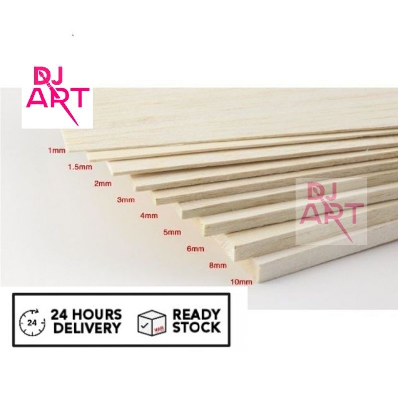 5-10pcs AAA+ Balsa Wood Sheet 1mm 2mm 3mm 4mm 5mm 6mm*100mm*1000mm ...
