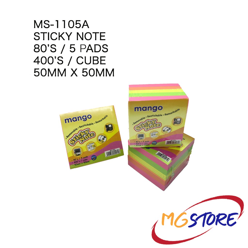 MS-1105A Sticky Note (400's / Cube) | Shopee Malaysia