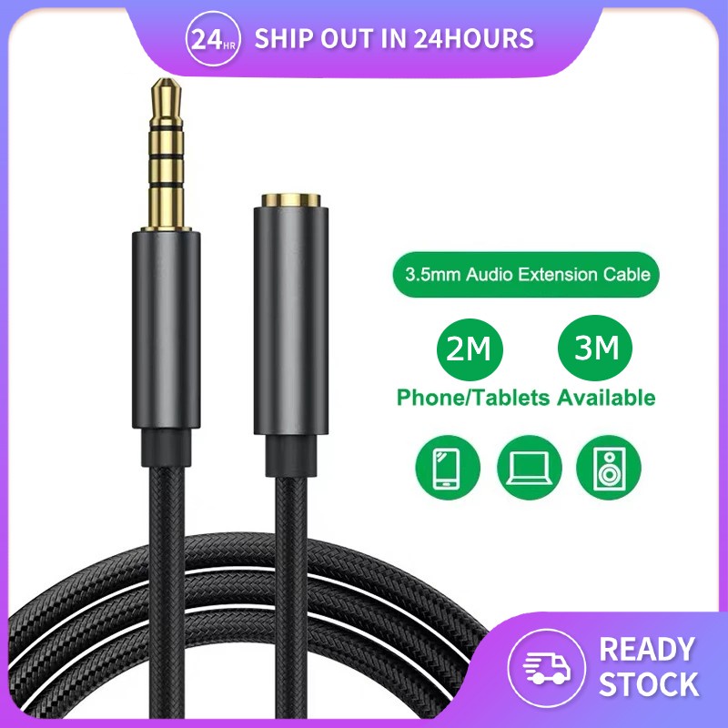 Audio Extension Cable AUX 3.5mm To Male 3.5mm Jack Aux Universal For ...