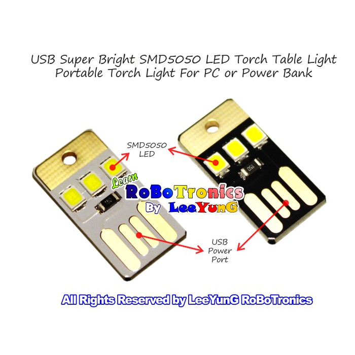 USB Light LED Lampu USB Ultra Bright LED Torch Key Chain Emergency ...