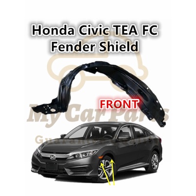 Honda Civic TEA FC 2016 FRONT Daun Pisang (Fender Liner / Fender Shield ...