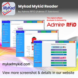 MyKad MyKid Reader with Device + Software (for 3 windows computers ...