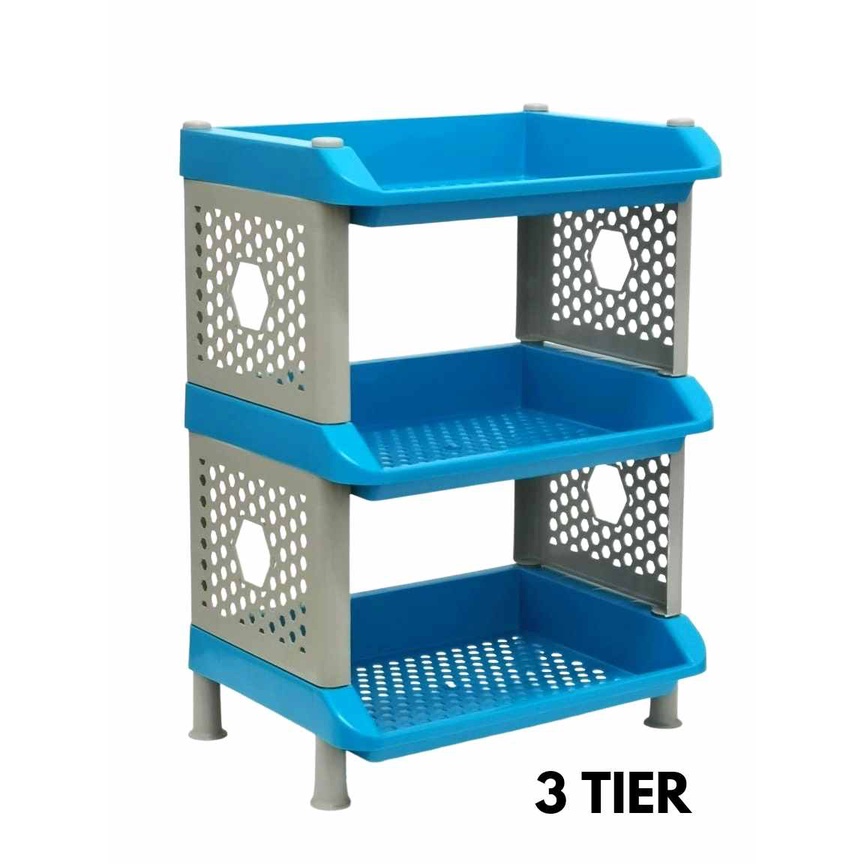 Rak Plastik Serbaguna Bertingkat Segi Empat Rak / Stackable Rectangle ...