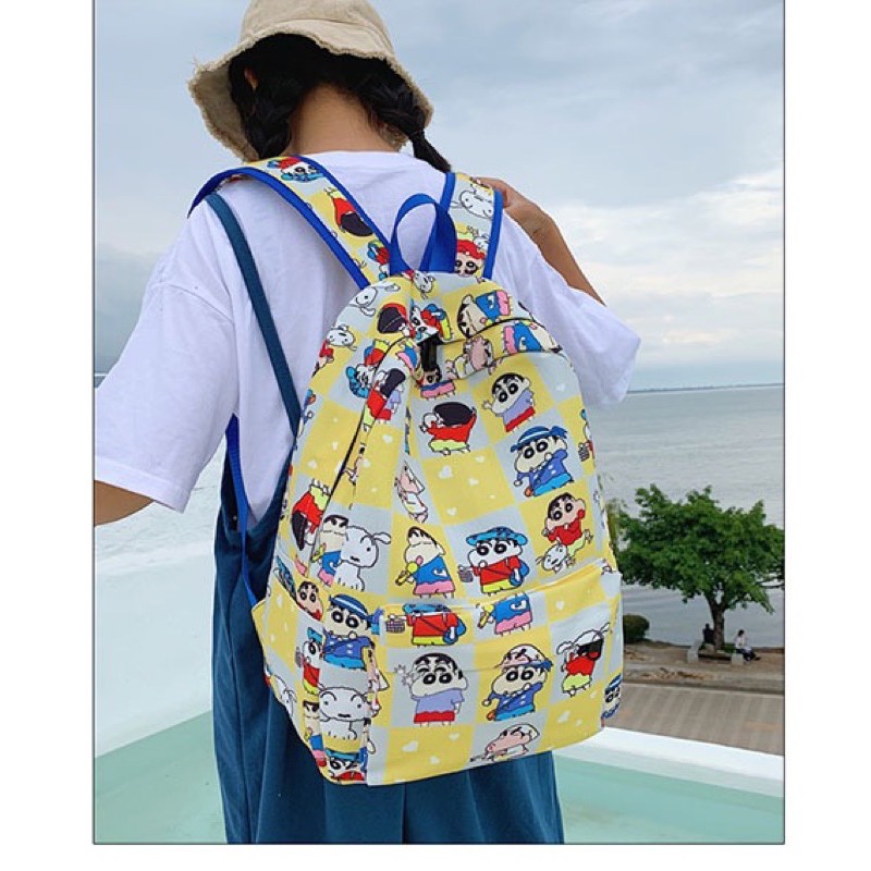 Ready Stock 现货 Crayon Shin Chan Backpack 蜡笔小新防水帆布书包背包 | Shopee Malaysia
