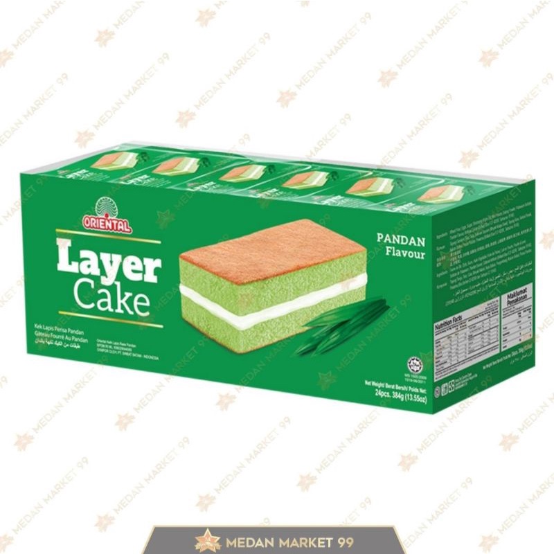 ORIENTAL LAYER CAKE CONTAINS 24 PCS | KEK LAPIS PANDAN FLAVOR | BOLU ...