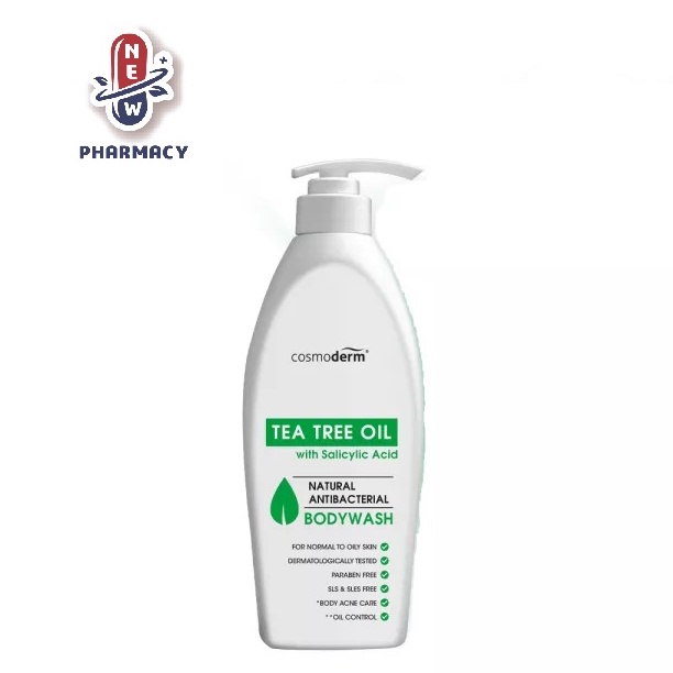 Cosmoderm Tea Tree Oil with Salicylic acid Shower Gel 500ml | Shopee ...