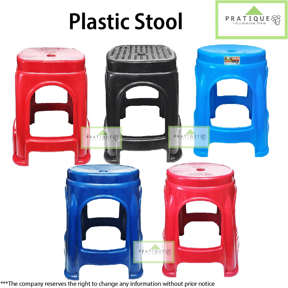Plastic Round Chair Kerusi Plastik Black Chair Kerusi Hitam Stool Black ...
