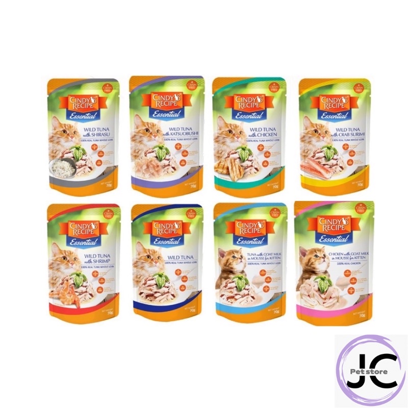Cindy's Recipe Essential Wet Cat Food Pouch 70G | Shopee Malaysia