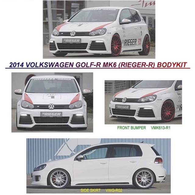 Volkswagen Golf mk6 Reiger Rieger R Bodykit body kit front rear bumper ...
