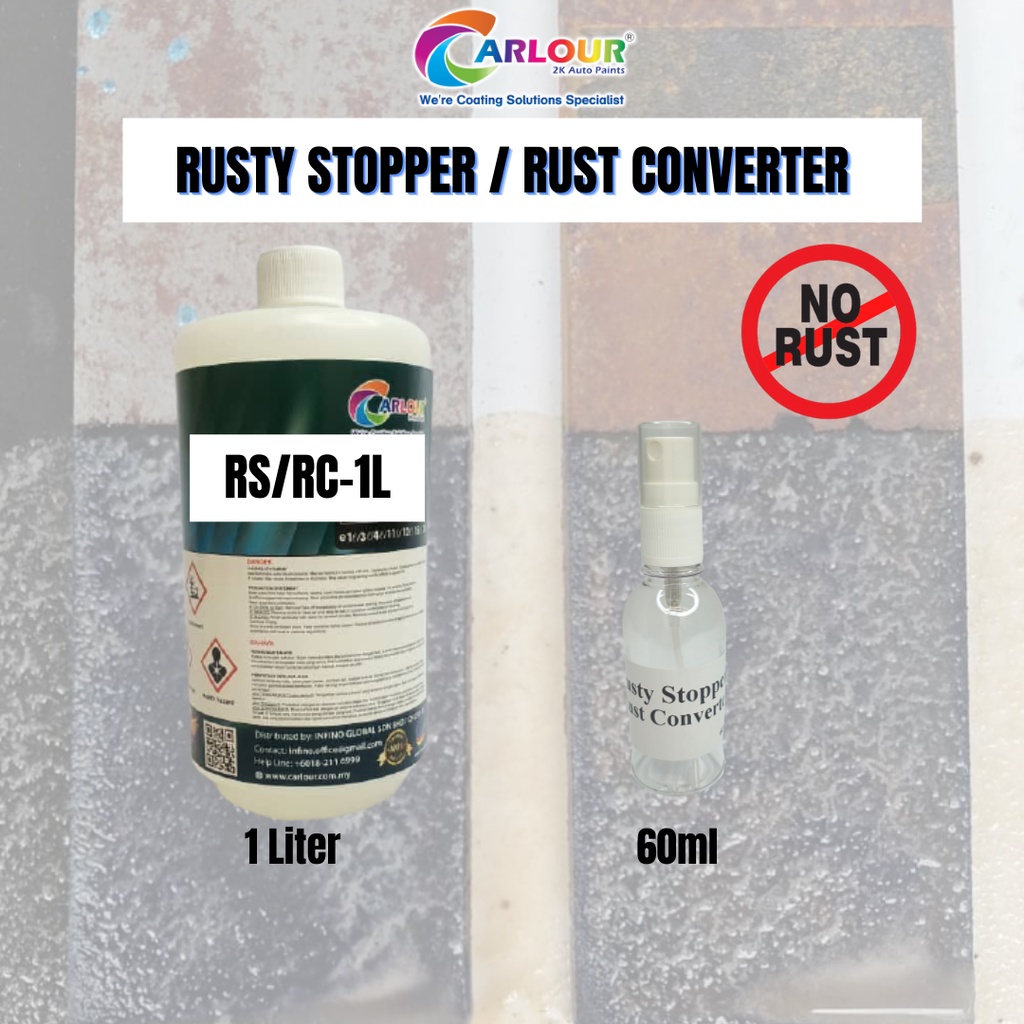 Rusty Stopper / Rust Converter for rusty metal stop rust. CARLOUR DIY ...