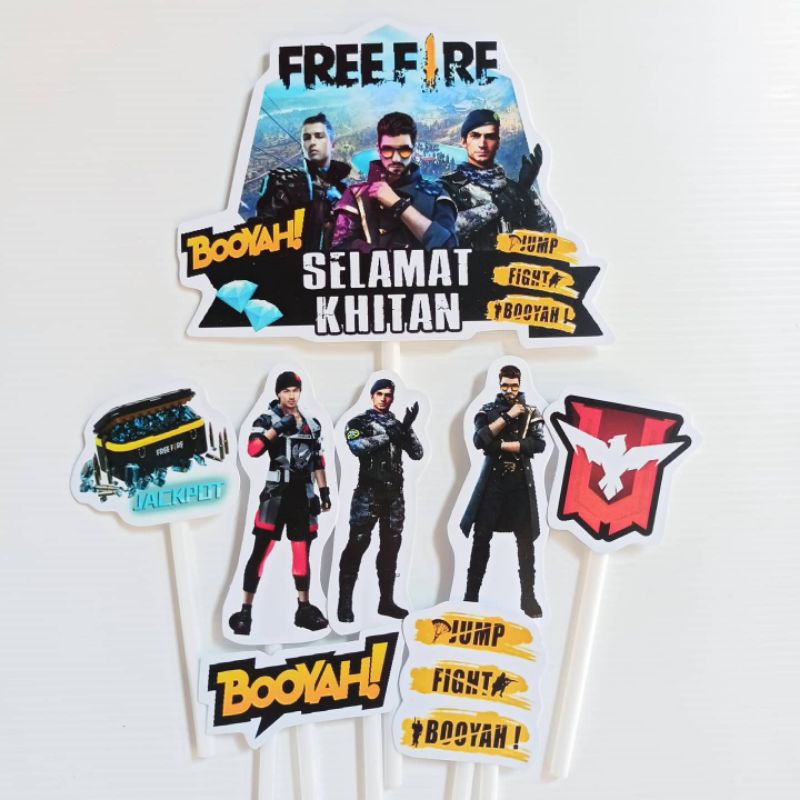 Free FIRE CAKE TOPPER Circumcision TOPEER Circumcision TUMPENG CAKE ...