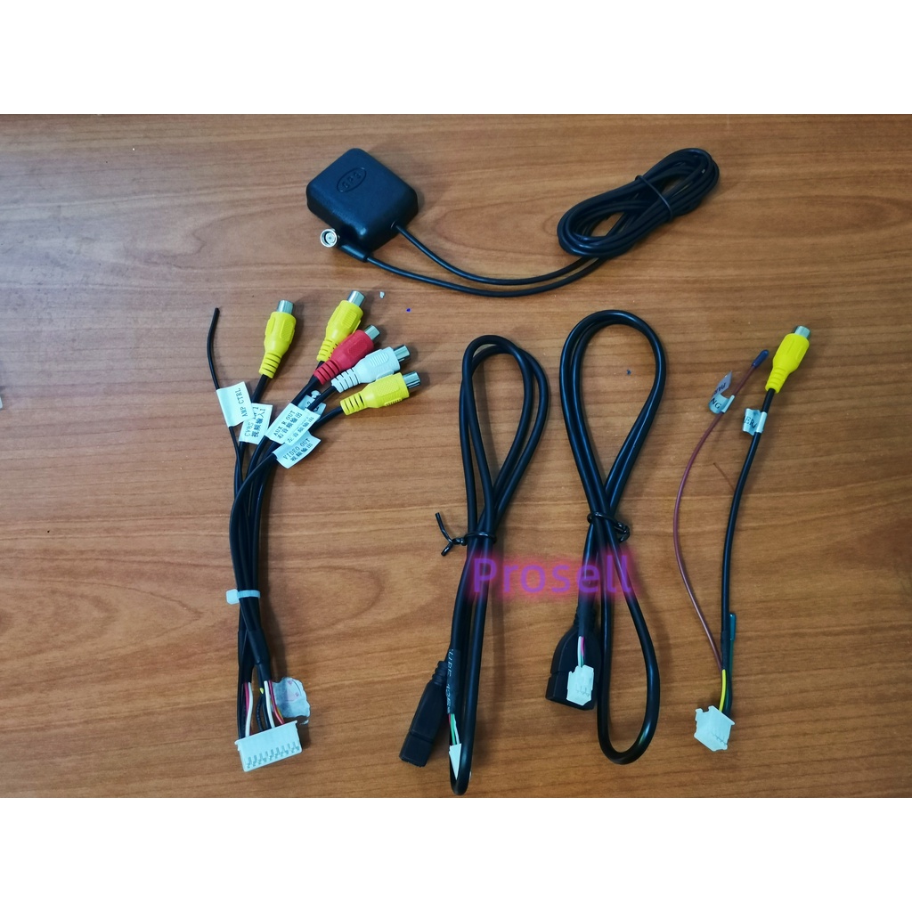 CAR ANDROID PLAYER SOCKET / RCA CABLE /USB CABLE , 4 & 6 Pin , GPS ANTENNA/ REVERSE CABLE / MIC ...