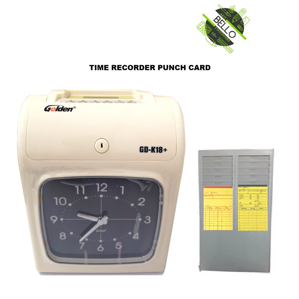 Golden Time Recorder Punchcard Machine ( GD-k18+ ) | Shopee Malaysia