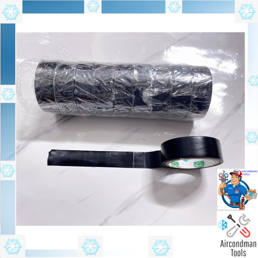 10 BIJI black tape aircond copper insulation pipe / wayar / cable ...