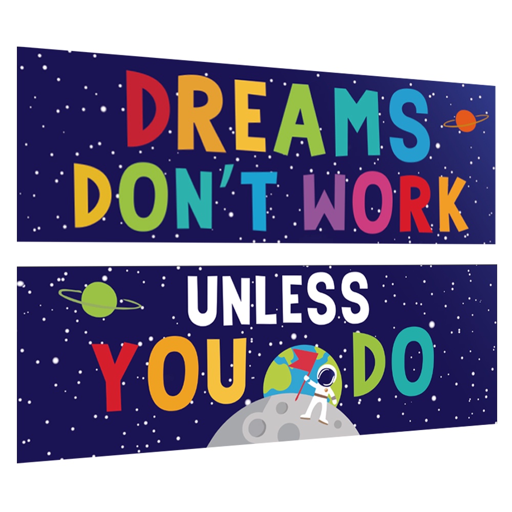 Outer Space Universe Decorative and Motivational Quotes Wall Poster for ...