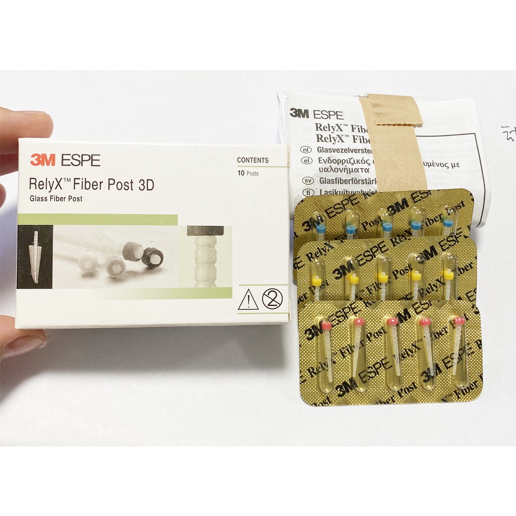 Dental Relyx 3M Fiber Post Glass 3D Posts 1.3mm 1.6mm 1.9mm Red 10Pcs ...