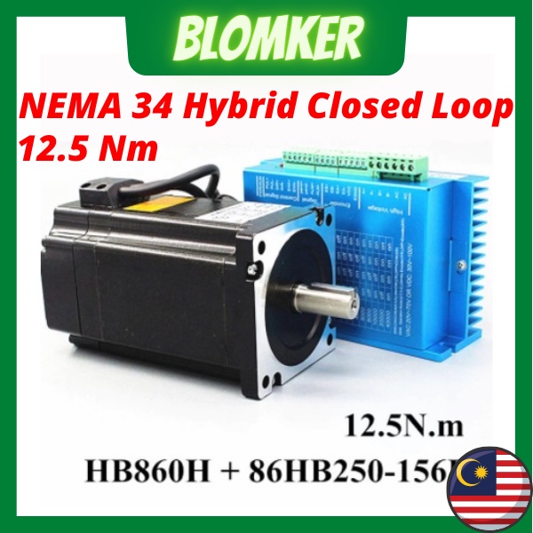 Nema 34 12.5N.m Closed Loop Stepper Motor Kit Hybird Servo Driver ...