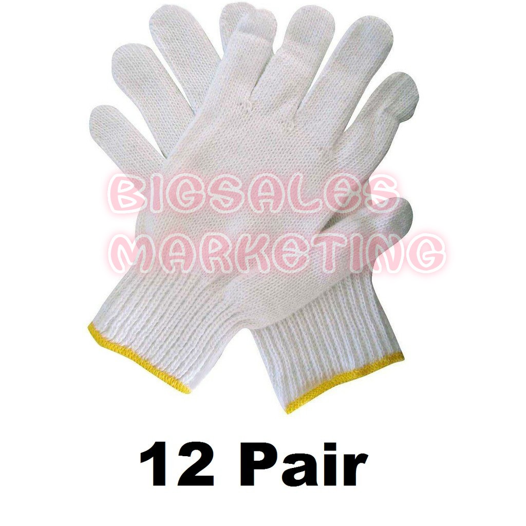 #104 Cotton Hand Gloves / Sarung Tangan Kain | Shopee Malaysia