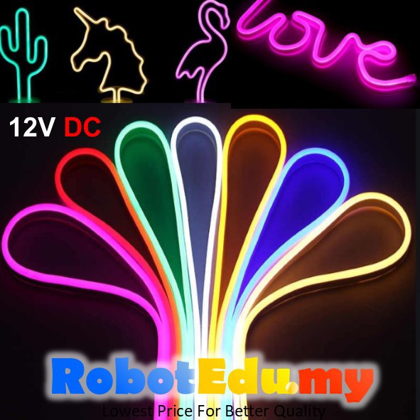 DC12V 2835 Flex LED Neon Strip Light Silicone Tube 8mm*16mm Waterproof ...