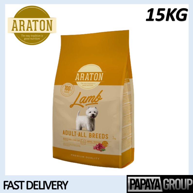 ARATON Premium Quality All Breeds Dog Dry Food 15KG ( Junior Lamb ...