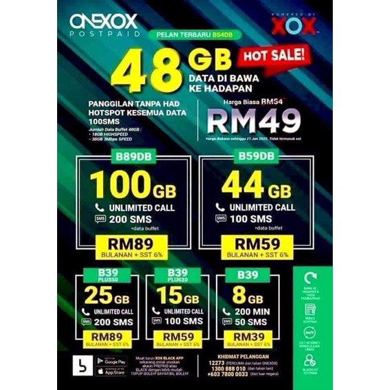 Onexox Postpaid/Prepaid | Shopee Malaysia