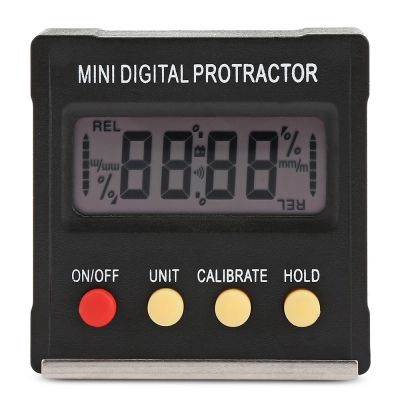 Mini Digital Protractor Inclinometer Electronic Magnetic Base (BLACK ...