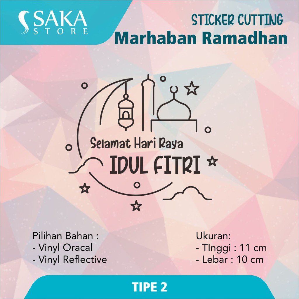Eid Wall Sticker/Sticker Cutting/Greeting Sticker/Hari Raya Sticker ...