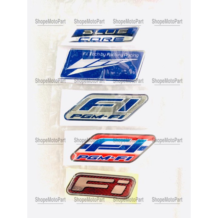 FI TECH BY FACTORY RACING FI PGM PGM-FI THAILAND THAI EPOXY STICKER ...