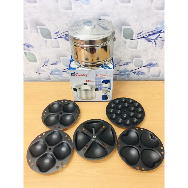 Multi Designs Non Stick Idly Plates/ 5 different designs / More Idly ...