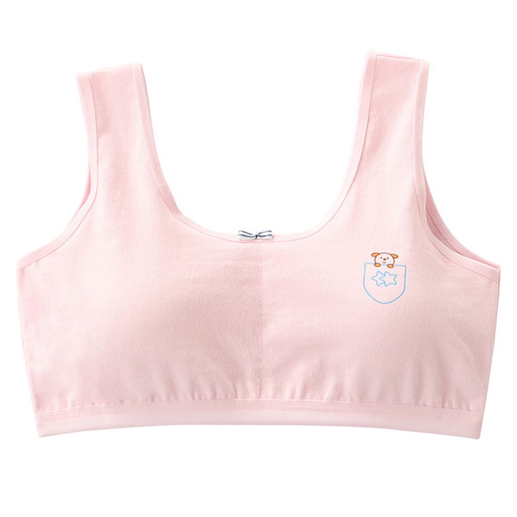 9-18 Y Kids training bra Cotton Developing Girls Bra Breathable Student ...