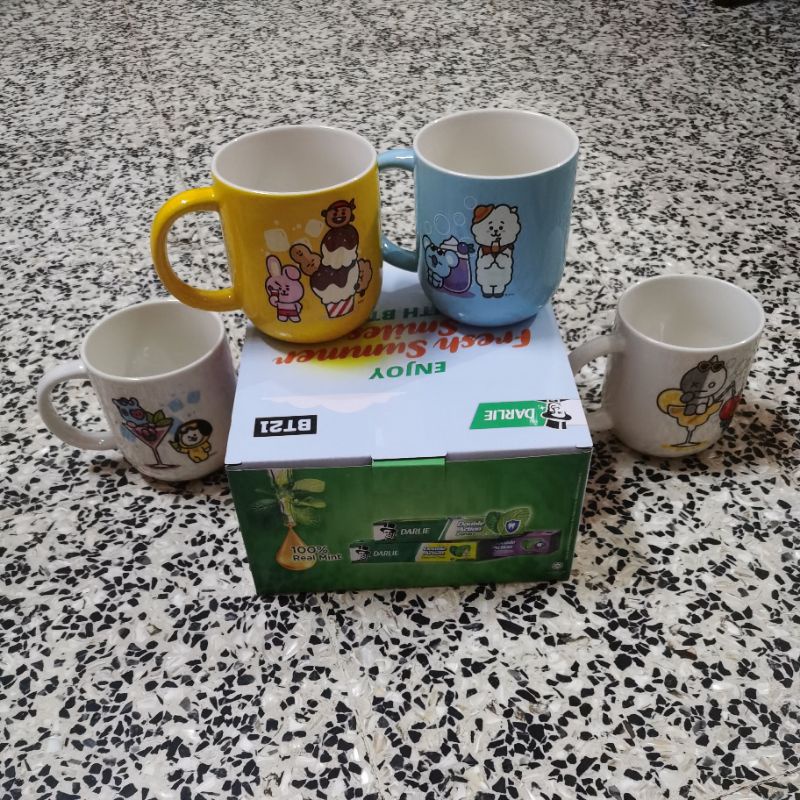 Line Friends BT21 Mug Set (4 mugs) | Shopee Malaysia