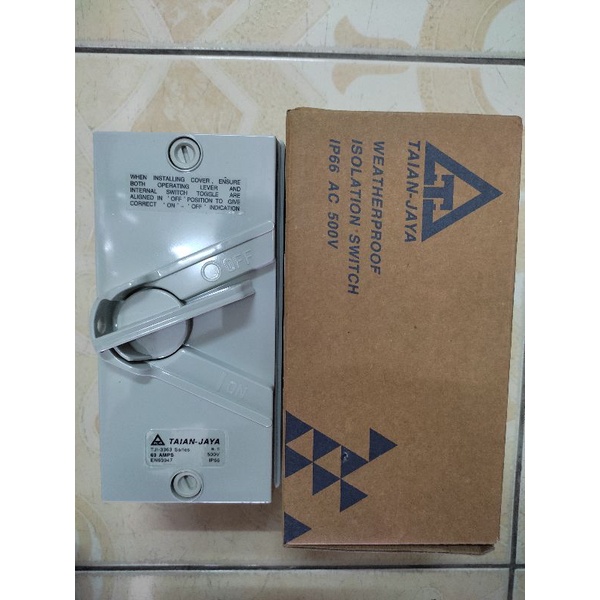 MIKA / TAIAN JAYA WEATHERPROOF ISOLATOR SWITCH 3 POLE 20A / 35A / 63A ( IP65 / IP66 ) | Shopee ...