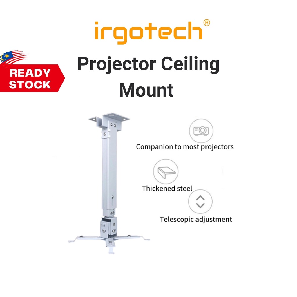 IRGOTECH Projector Ceiling Mount, 2 in 1 Projector Wall Mount, Height ...