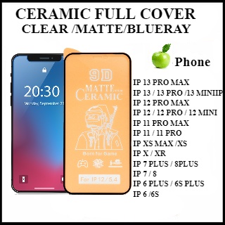 CERAMIC NANO IPHONE TEMPERED GLASS IP 16 15 14 13 12 11 PRO MAX plus ...