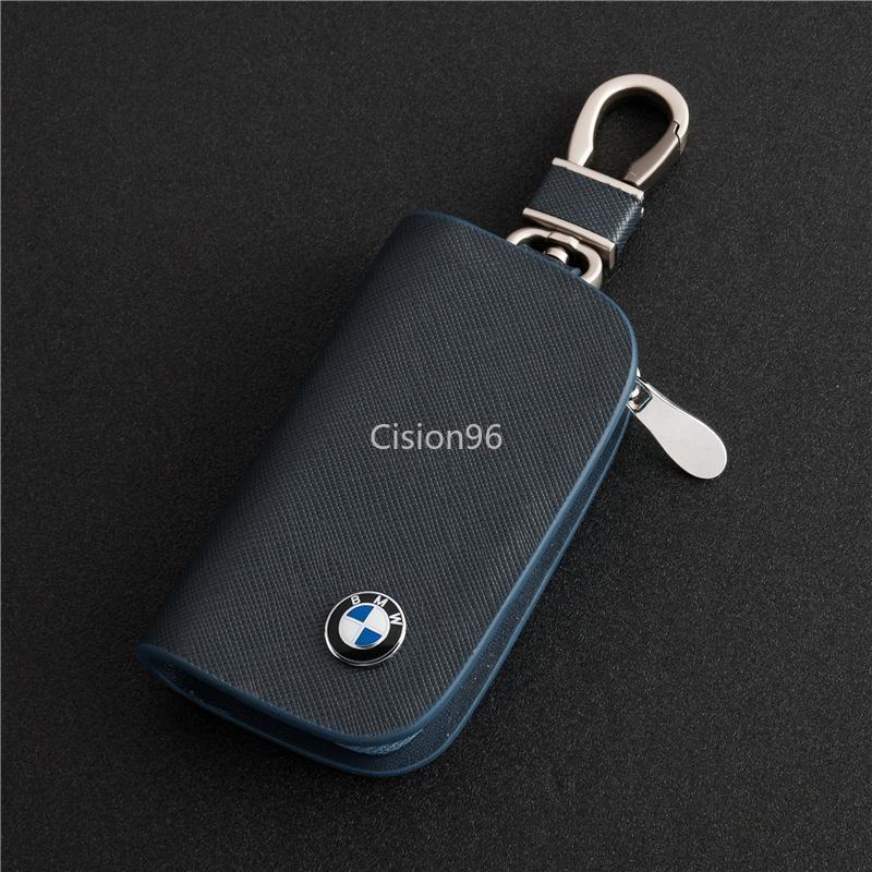 Genuine Cow Leather Car Key Holder Smart Key Fob Case Cover Pouch Men ...