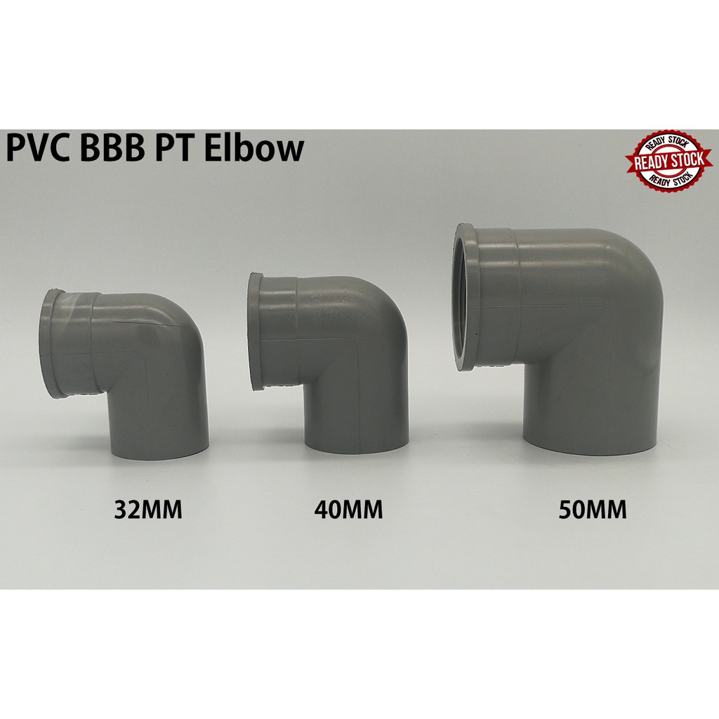32MM 40MM 50MM PVC PIPE FITTING BRAND BBB (BINA) PT ELBOW (THREAD) | PAIP AIR FITTING KELABU ...