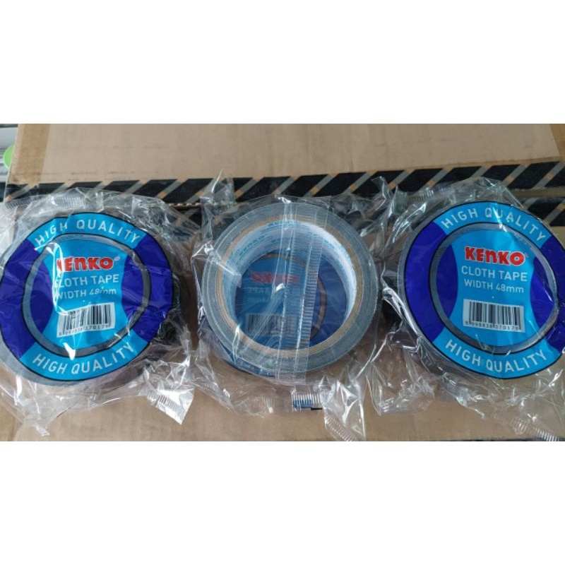 HITAM Kenko CLOTH TAPE 48 mm BLUE CORE PRICE PER ROL / BLACK LINEN ...