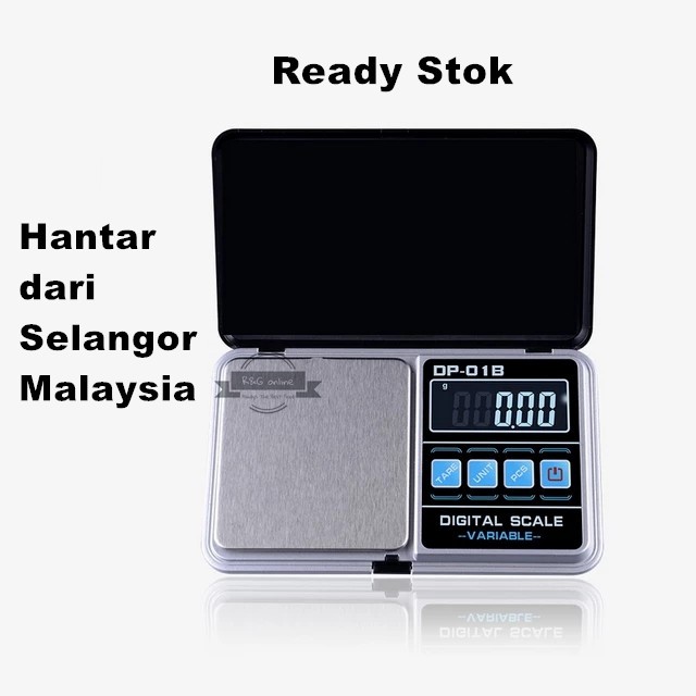 Penimbang Emas 300g/0.01g Mini Scale Timbang Digital Scale Pocket Scale ...