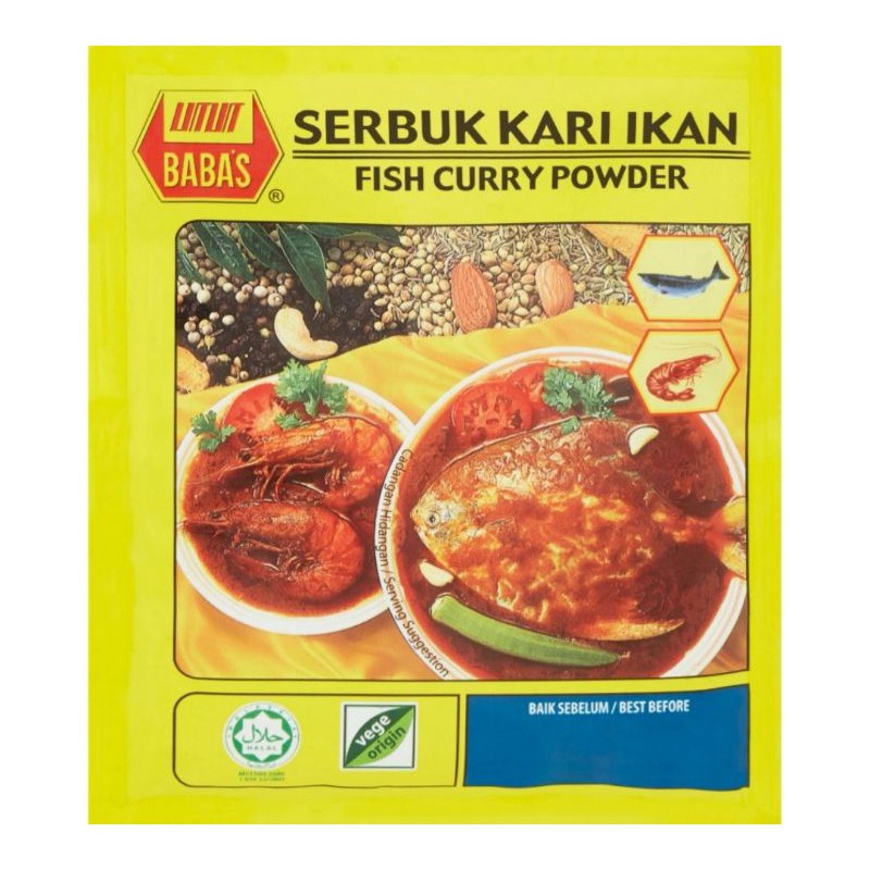 Babas Brand Fish Curry Powder 25G Babas Brand鱼咖哩粉 | Shopee Malaysia