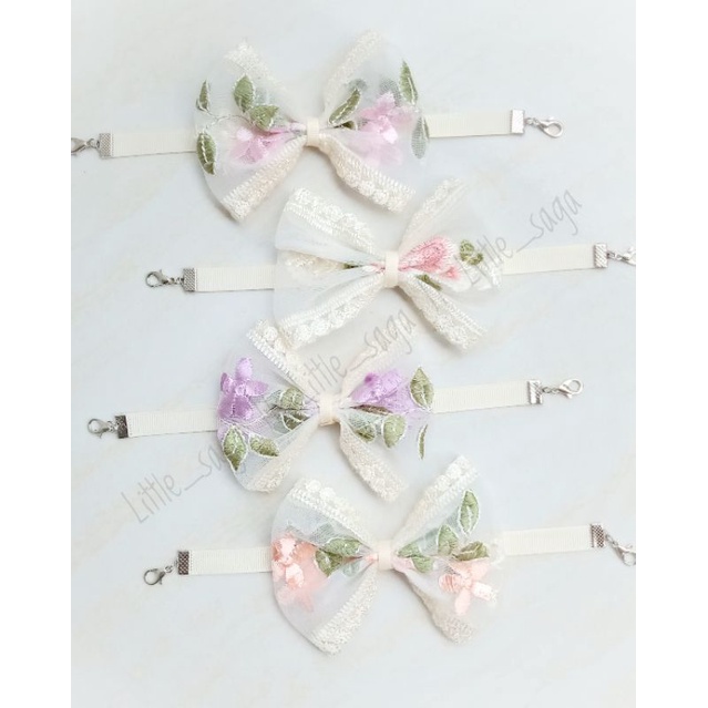 Korean LACE Embroidery Mask Connector Ribbon EXTENDER Mask Ribbon ...