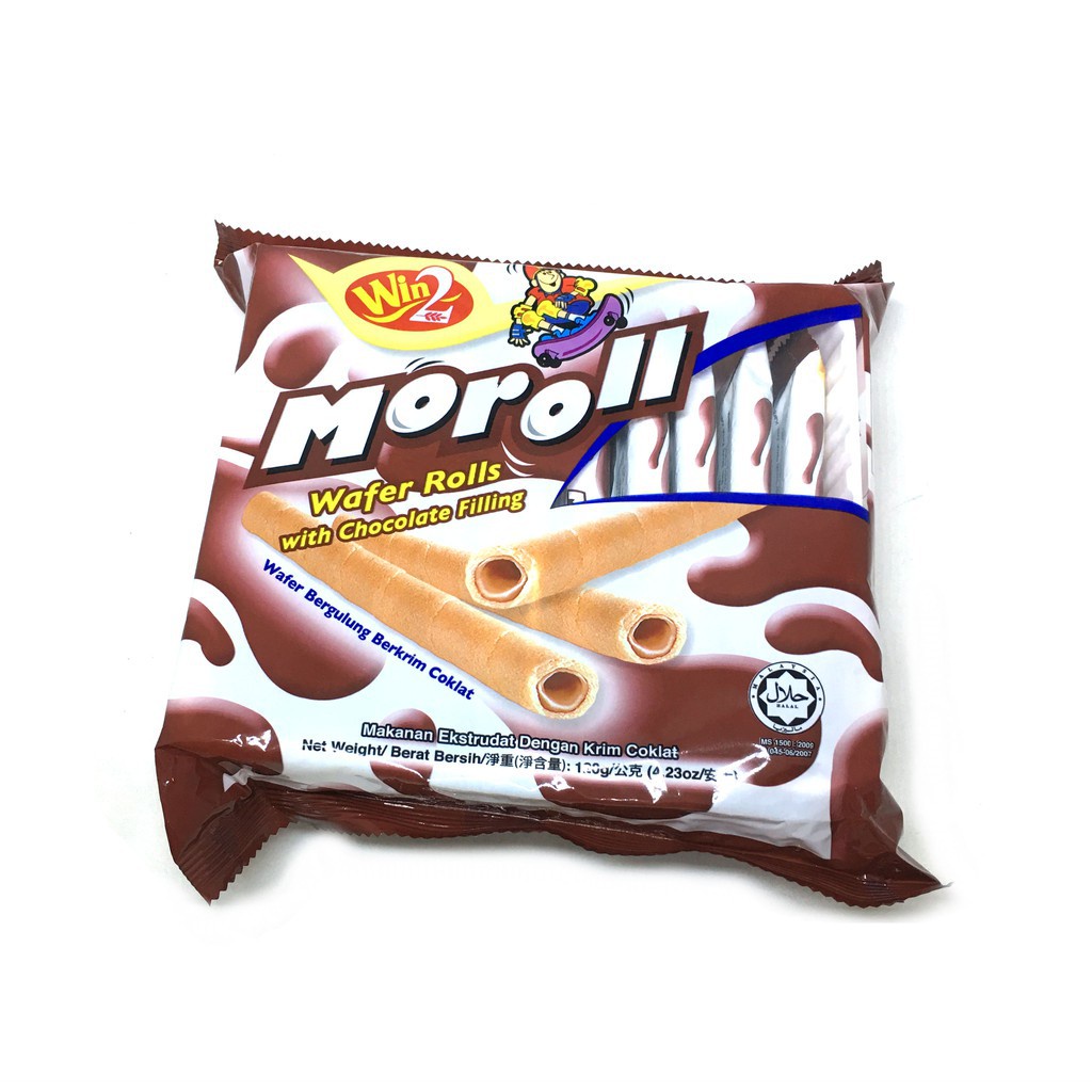 Moroll Wafer Rolls Chocolate Filling 120G | Shopee Malaysia