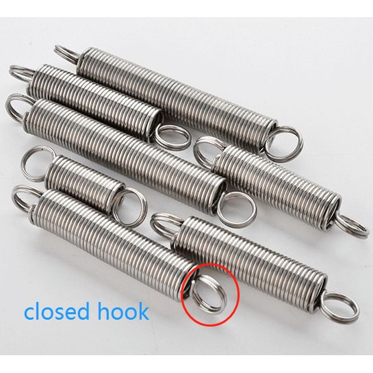 HJC) Tension spring d0.3mm OD3mm open/closed hook spring length 10 ...