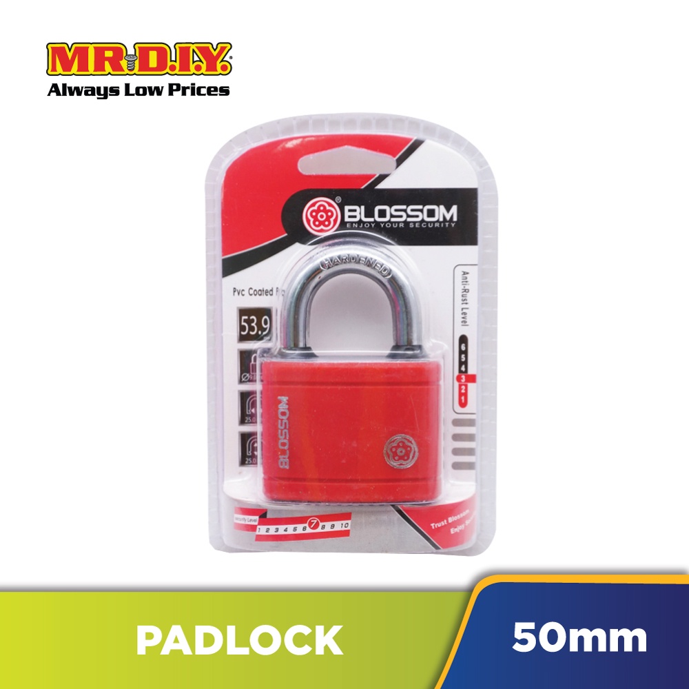 PVC Coated Padlock (50mm) | Shopee Malaysia