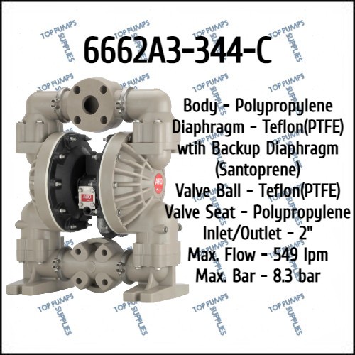 ARO Pro Series Air Operated Double Diaphragm Pump (AODD Pump) 6662A3 ...