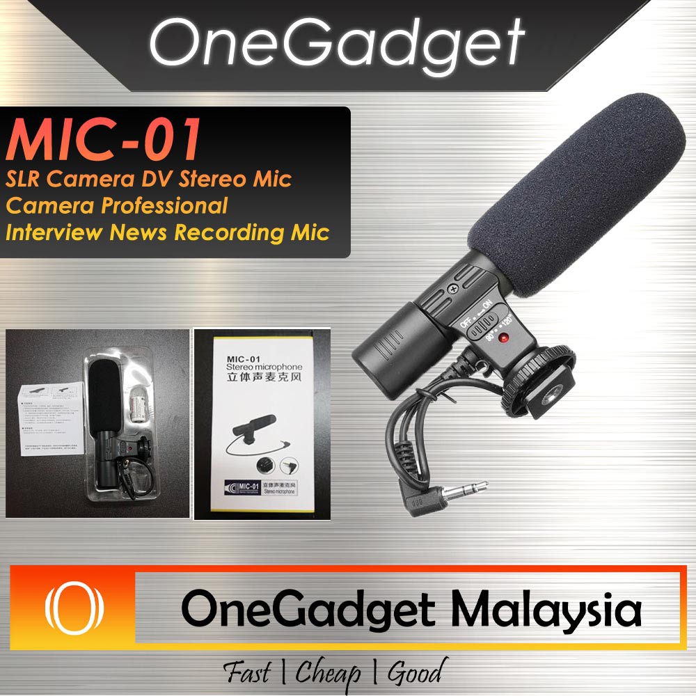 [🔥READY STOCK IN MALAYSIA]MIC-01 SLR Camera DV Stereo Microphone Camera ...