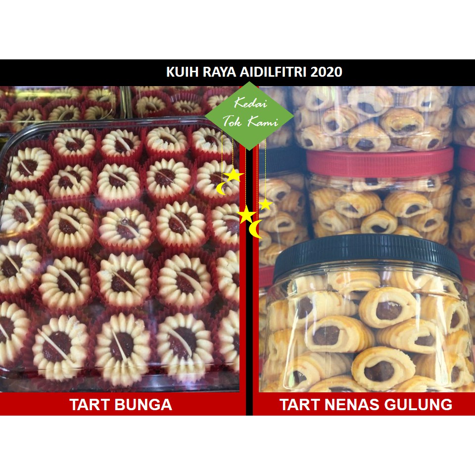 PROMO MERDEKA Tart Bunga Tart Nenas Gulung Kuih Raya Eid Aidilfitri ...