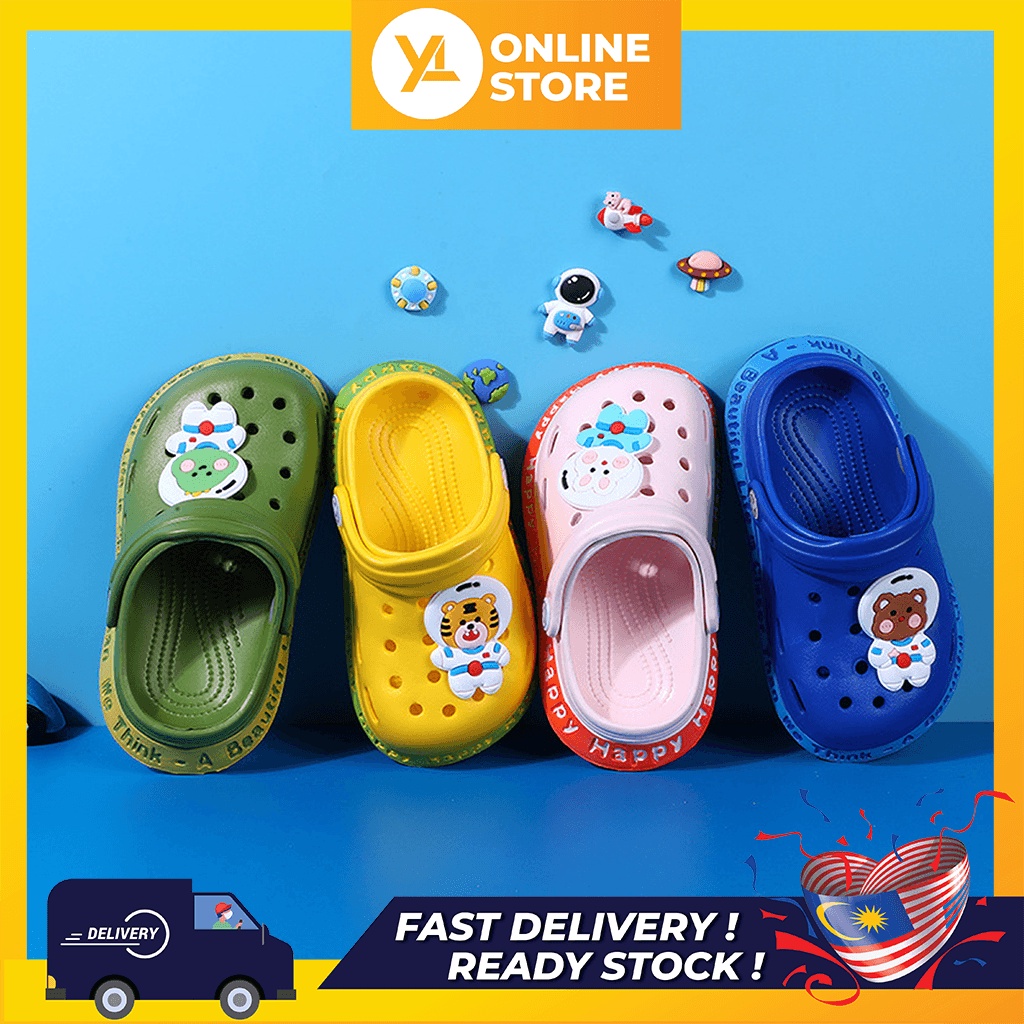 ANTI-SLIP BABY CARTOON CROCS SHOES CUTE KIDS SLIPPERS BOY GIRL SLIPPER ...